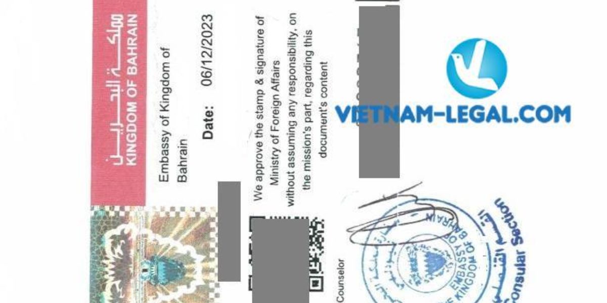 Legalization result of Appointment Letter issued in Vietnam for use in ...