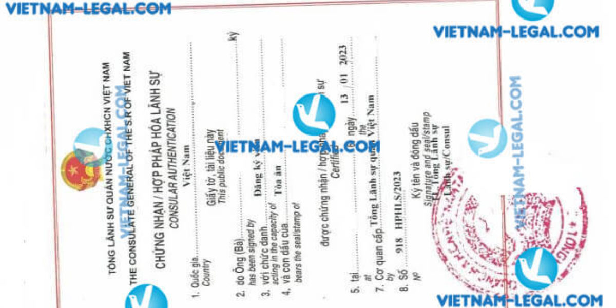 Legalization result of Degree issued in China for use in Vietnam on 13. ...