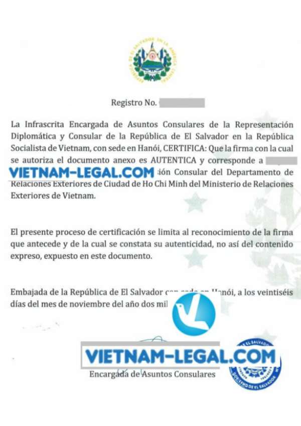 Results of consular certification documents issued in Vietnam ...