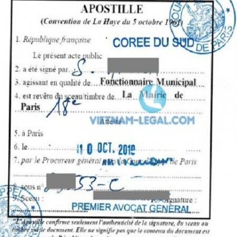 Apostille documents of France - legalization