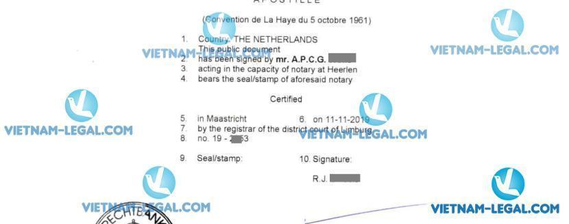 Apostille documents of Netherlands - Dutch - legalization
