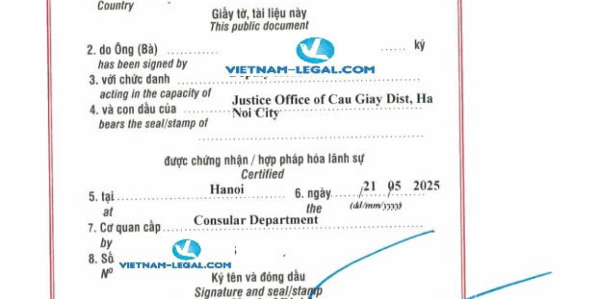 Consular Legalization of Vietnamese Documents for Use in UK - legalization