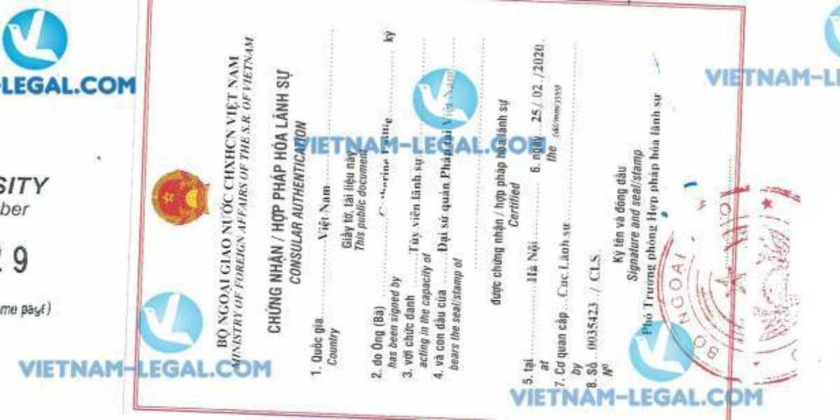 Consular legalization documents of France - legalization