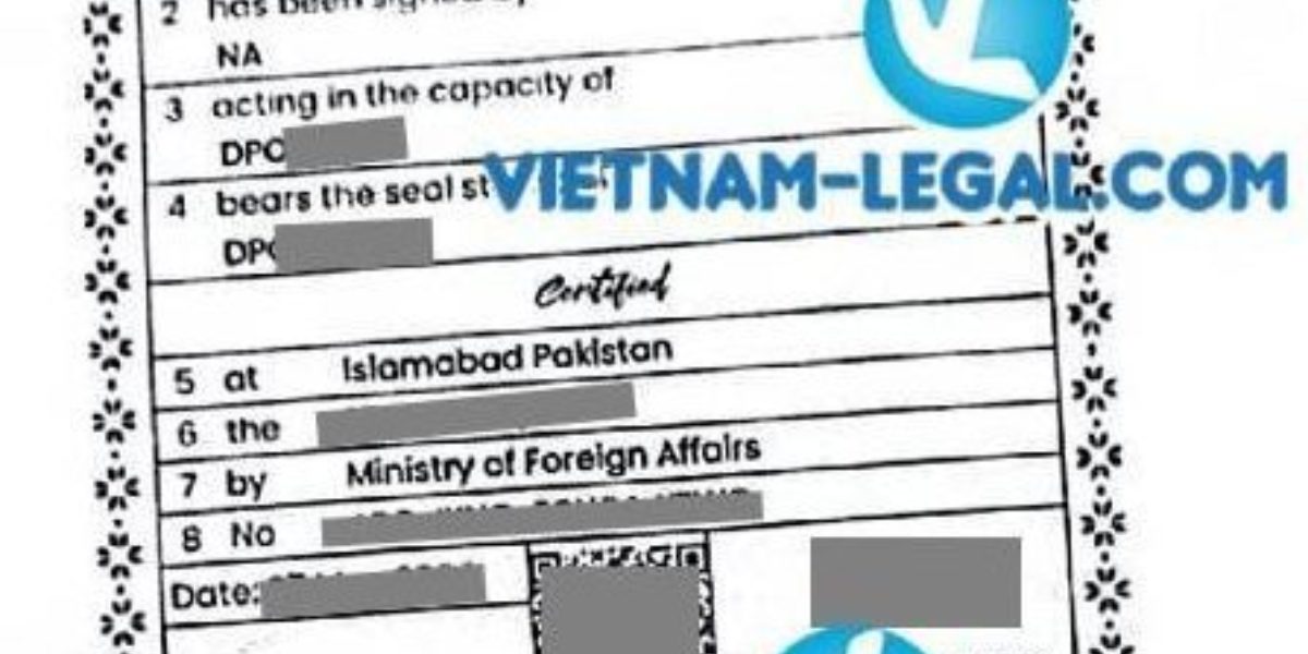 Apostille documents of Pakistan - legalization