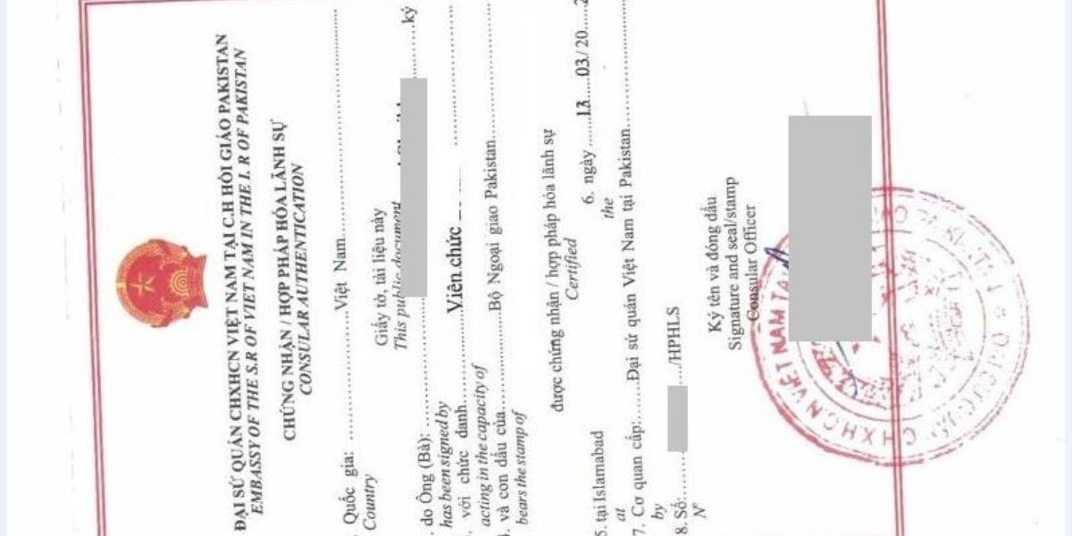 Consular legalization for documents of Pakistan - legalization