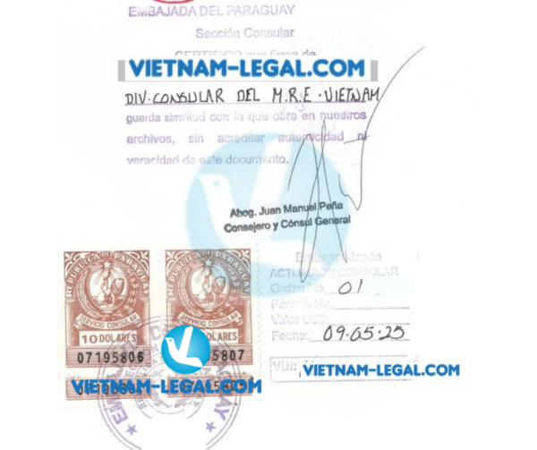 Consular Legalization of Vietnamese Documents for Use in Paraguay ...